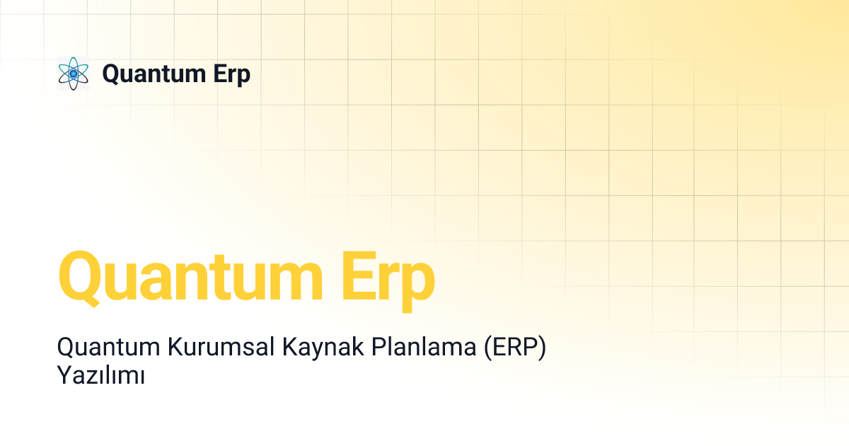 Quantum Erp | Quantum Erp
